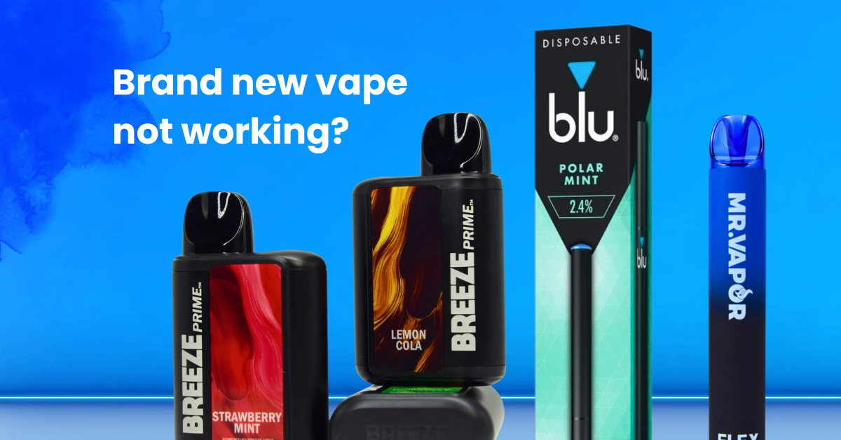 Brand New Disposable Vape Not Working? Here’s the Fix