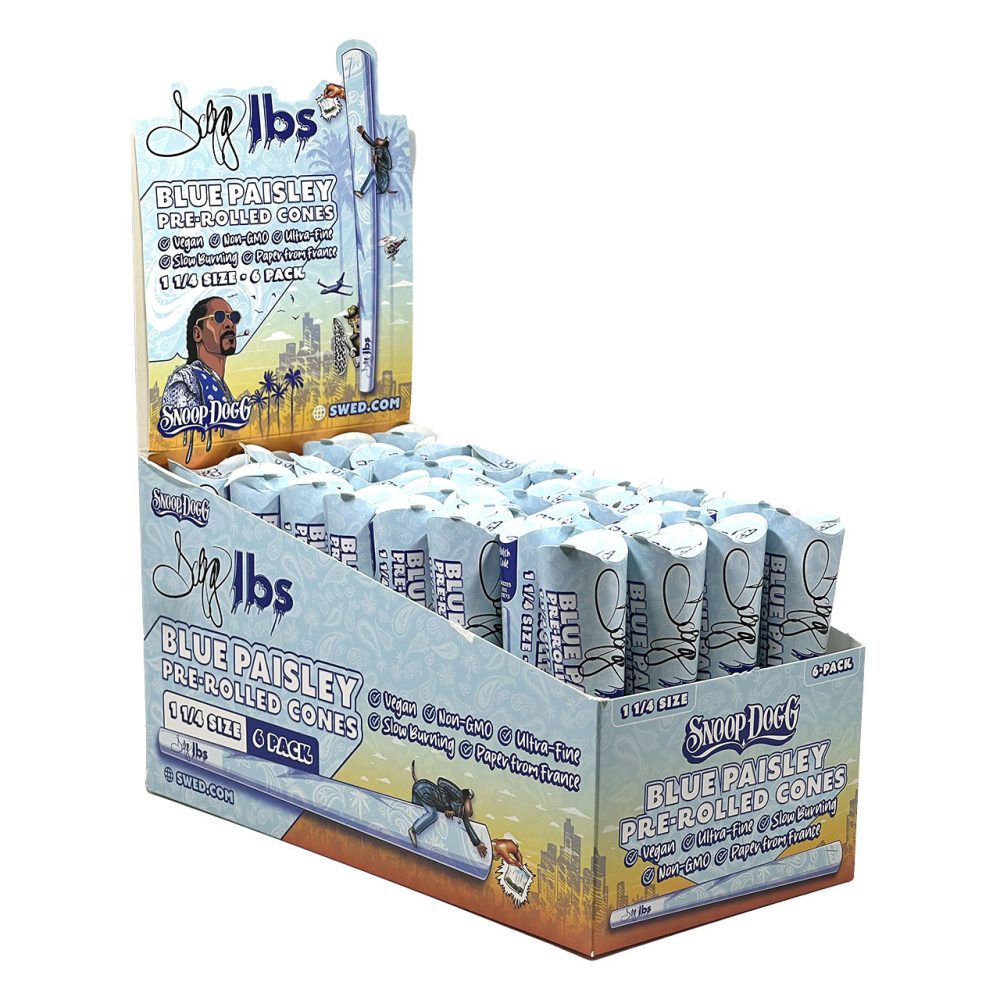 Dogg Lbs Blue Paisley Pre-Rolled Cones 1 1/4 (6ct) - (32pc Display ...